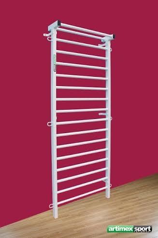 SPALIER GIMNASTICA DIN METAL, 2.3X0.9 M, COD 221 -METAL/ALB - Artimex